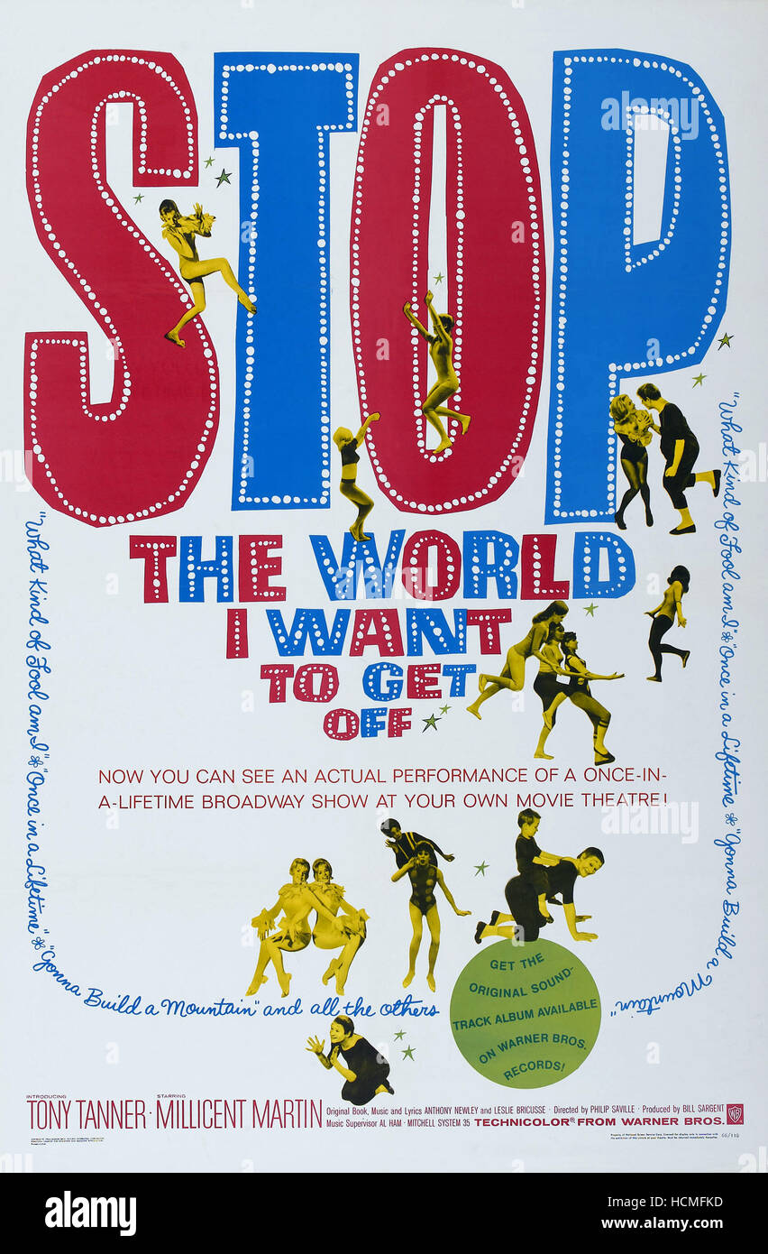 STOP THE WORLD: I WANT TO GET OFF, US poster art, 1966 Stock Photo - Alamy