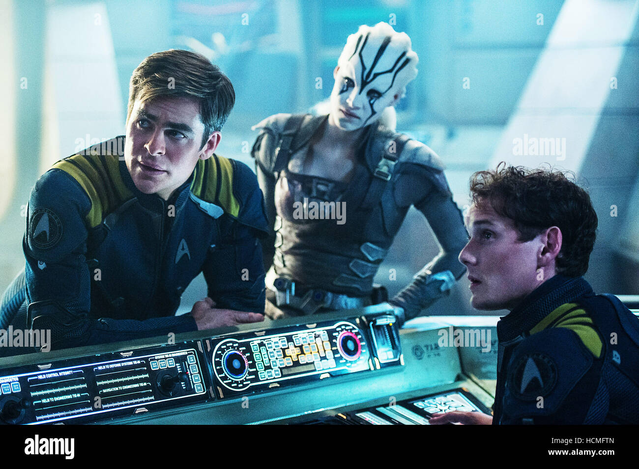 STAR TREK BEYOND, from left: Chris Pine as Captain James T. Kirk, Sofia ...