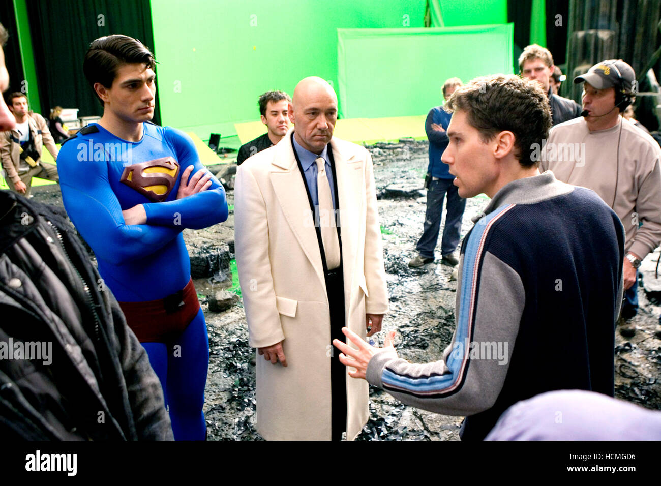 SUPERMAN RETURNS, Brandon Routh, Kevin Spacey, director Bryan Singer ...