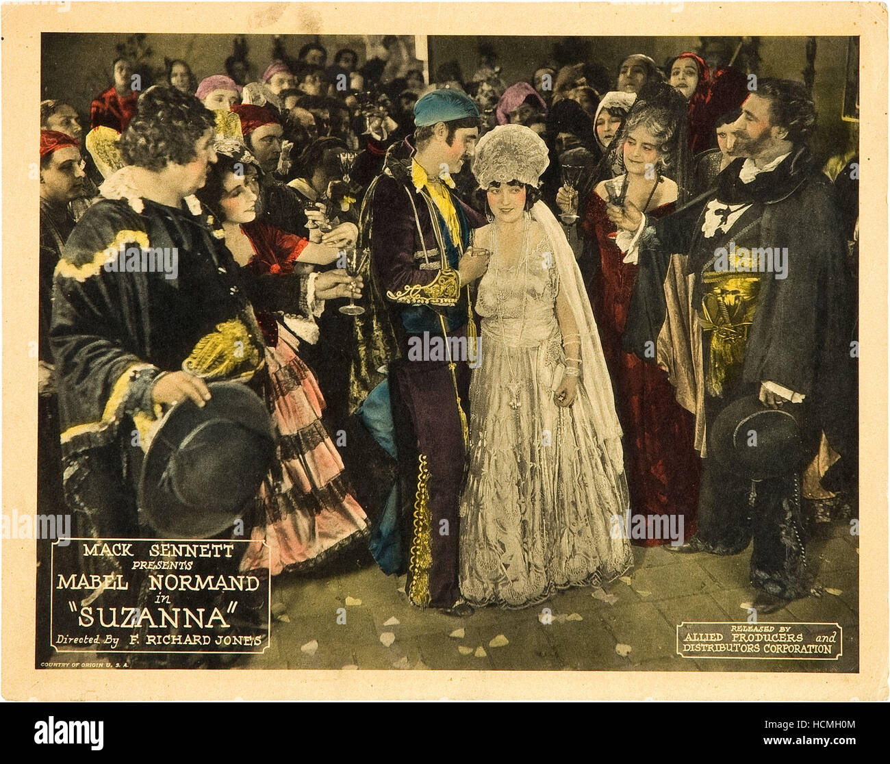 SUZANNA, center l-r: George Nichols, Mabel Normand on lobbycard, 1923 ...