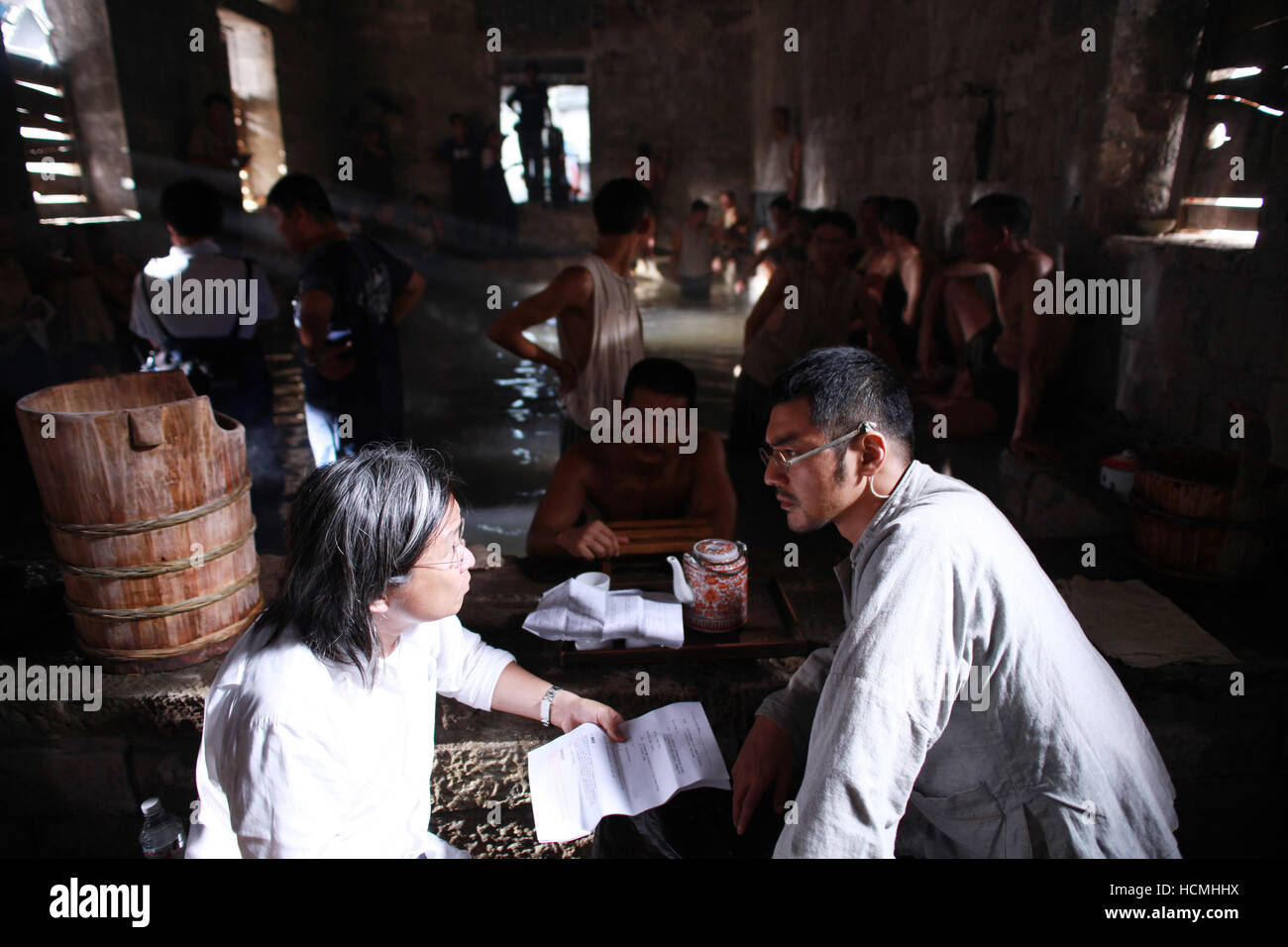 DRAGON, (aka SWORDSMEN, aka WU XIA), l-r: director Peter Chan, Takeshi ...