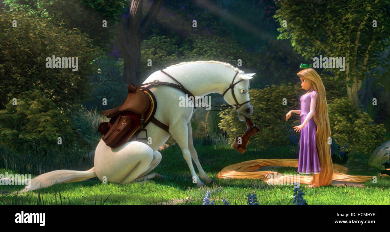 TANGLED, l-r: Maximus, Rapunzel (voice: Mandy Moore), 2010, ©Walt ...