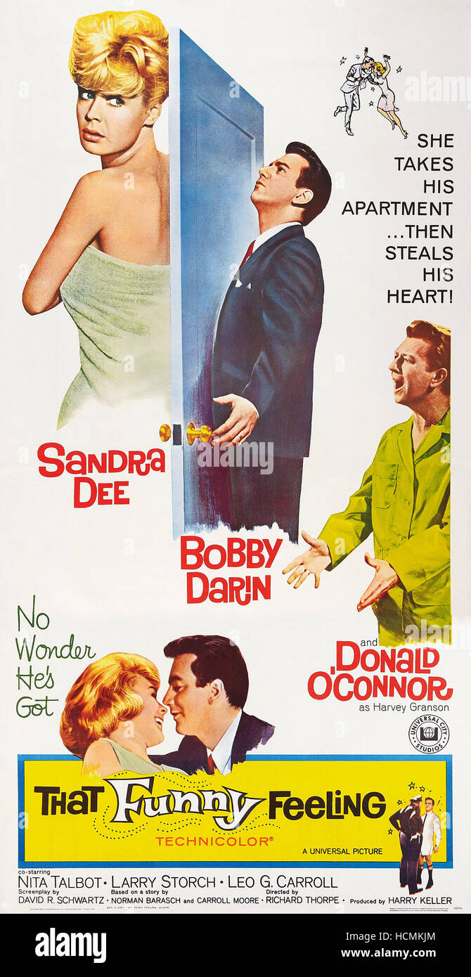 THAT FUNNY FEELING, US poster art, top from left: Sandra Dee, Bobby Darin, Donald O'Connor ...