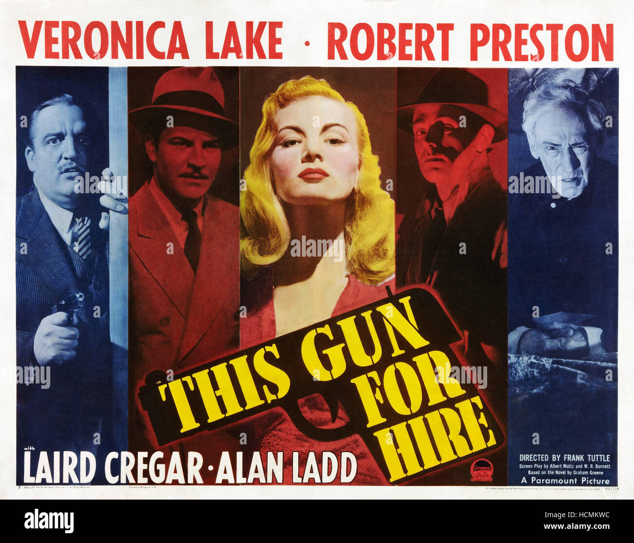 THIS GUN FOR HIRE, US lobbycard, from left: Laird Cregar, Robert ...