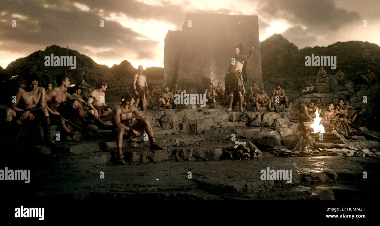 300: RISE OF AN EMPIRE, standing center: Sullivan Stapleton, 2014 ...
