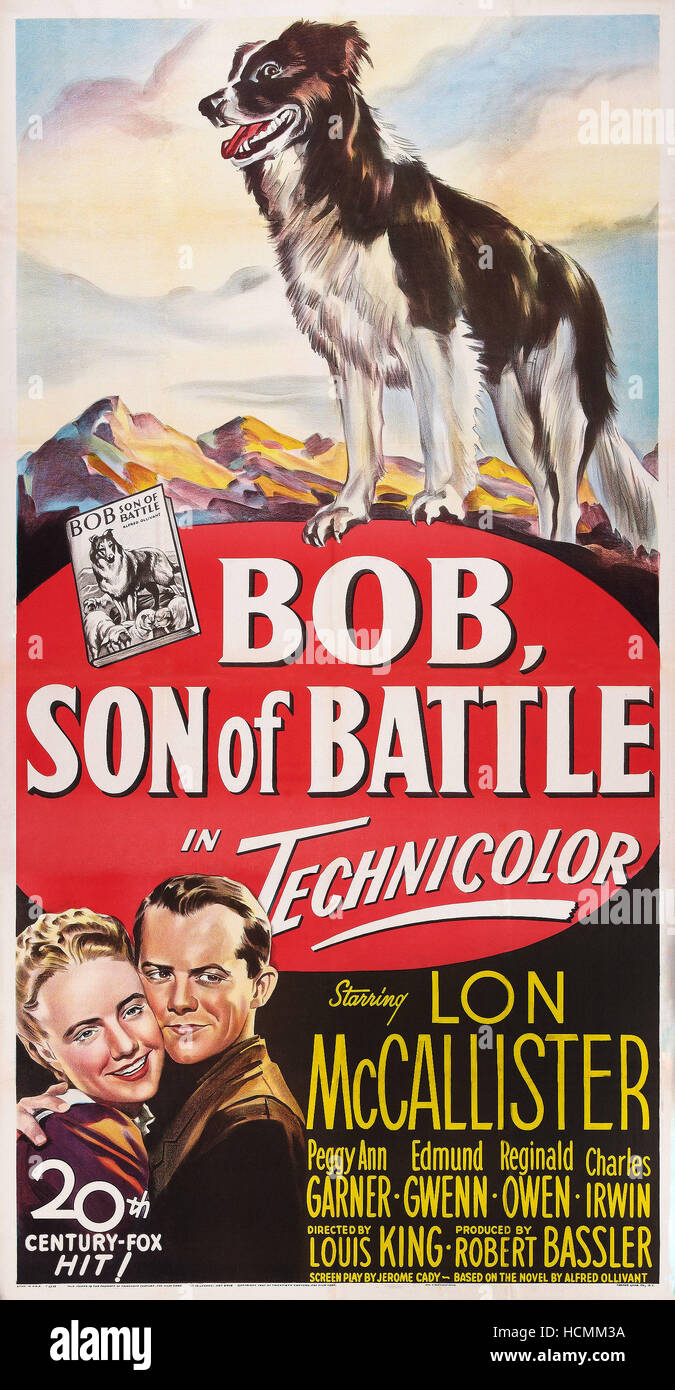 THUNDER IN THE VALLEY, (aka BOB, SON OF BATTLE), US poster art, bottom ...