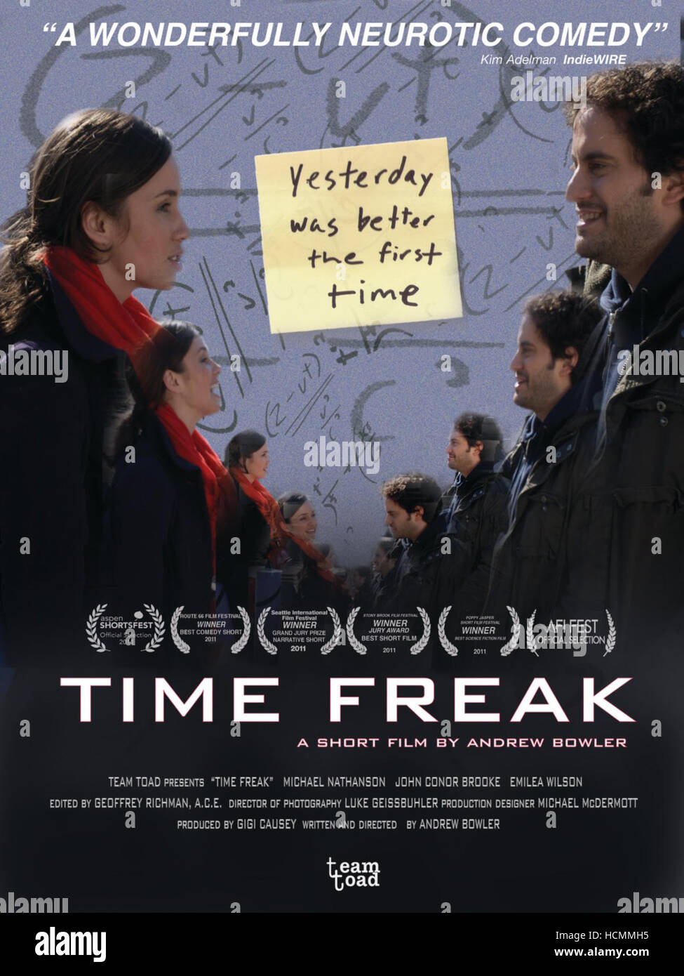 TIME FREAK, US poster art, from left: Emilea Wilson, Michael Nathanson ...