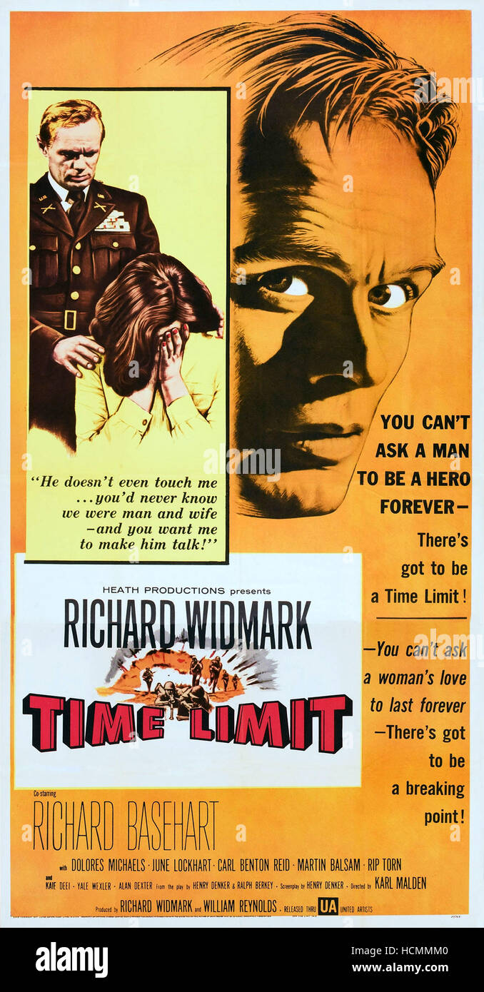 TIME LIMIT, US poster, Richard Widmark, 1957 Stock Photo - Alamy