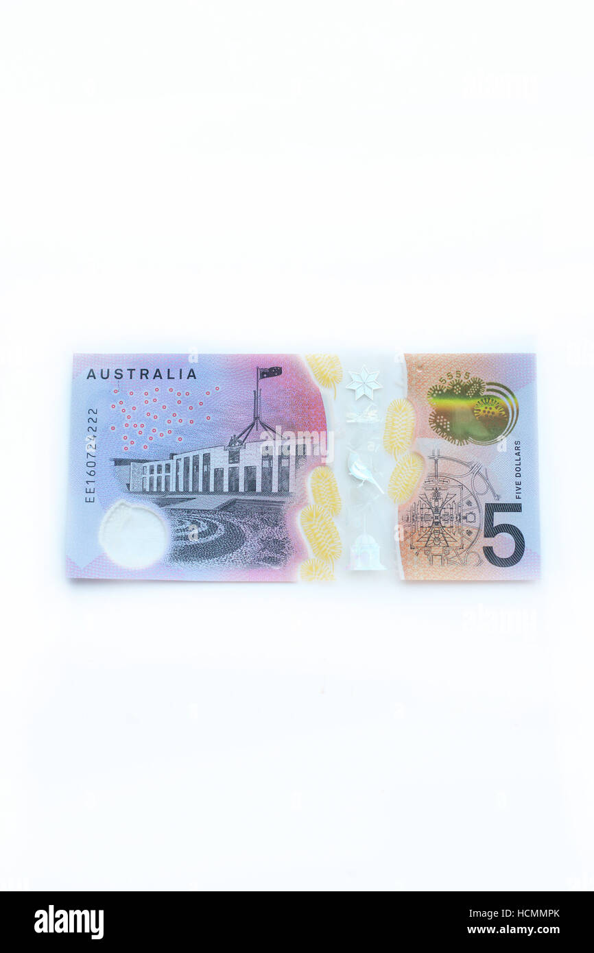 Australian five dollar note hi-res stock photography and images - Alamy