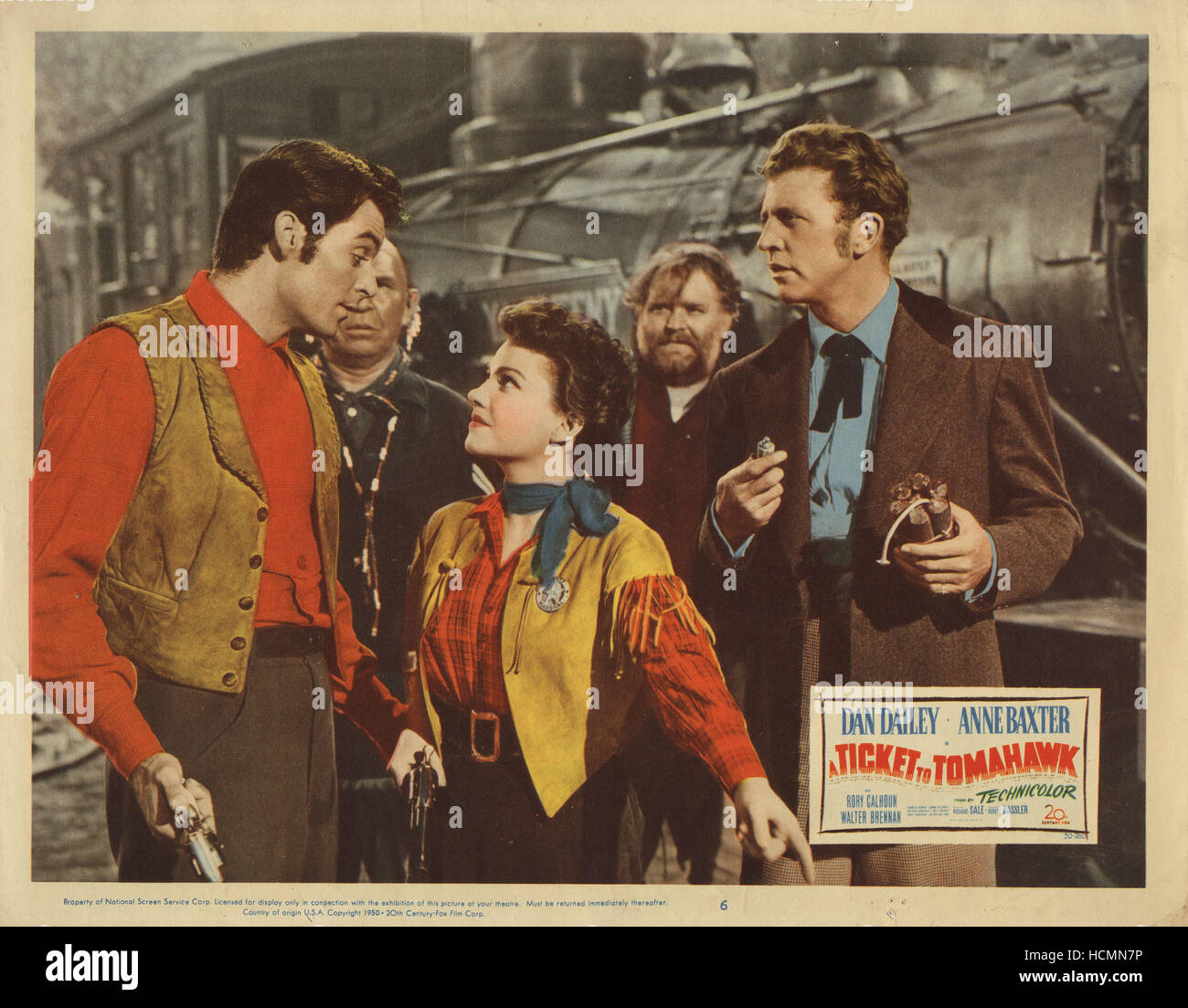 A TICKET TO TOMAHAWK, (L-R) Rory Calhoun,Anne Baxter, Dan Dailey, 1950 ...