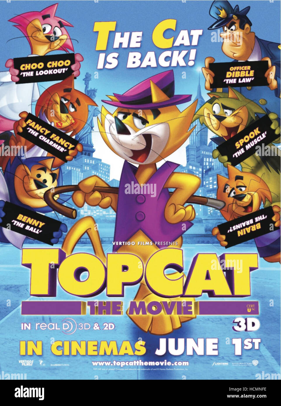 TOP CAT: THE MOVIE, (aka DON GATO Y SU PANDILLA), British poster art ...