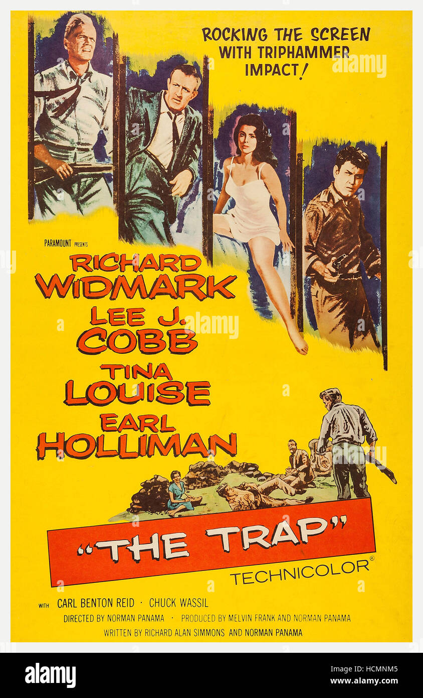 THE TRAP, US poster art, from left: Richard Widmark, Lee J. Cobb, Tina ...