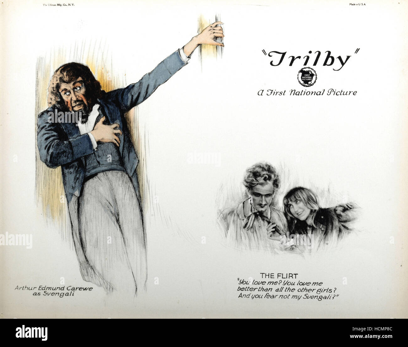 TRILBY, lobbycard, from left: Arthur Edmund Carewe, Philo McCullough ...