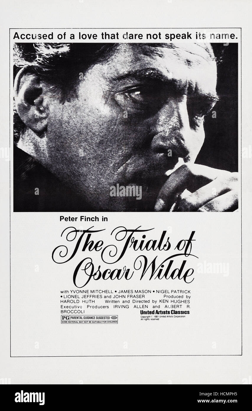THE TRIALS OF OSCAR WILDE, US poster art, Peter Finch, 1960 Stock Photo ...
