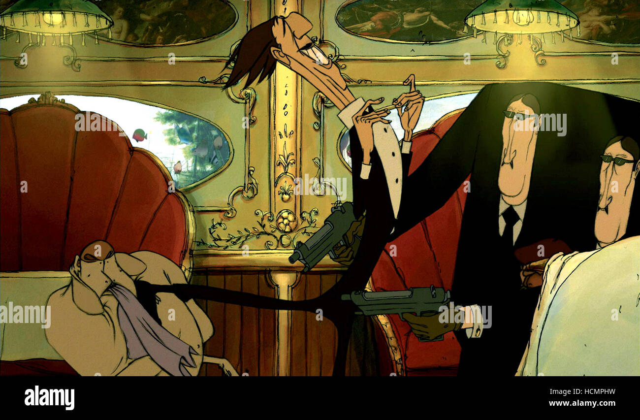 THE TRIPLETS OF BELLEVILLE, Bruno the dog, Waiter, Mafioso, 2003, (c ...