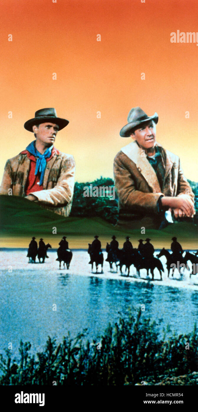 TWO RODE TOGETHER, from left: Richard Widmark, James Stewart, 1961 ...