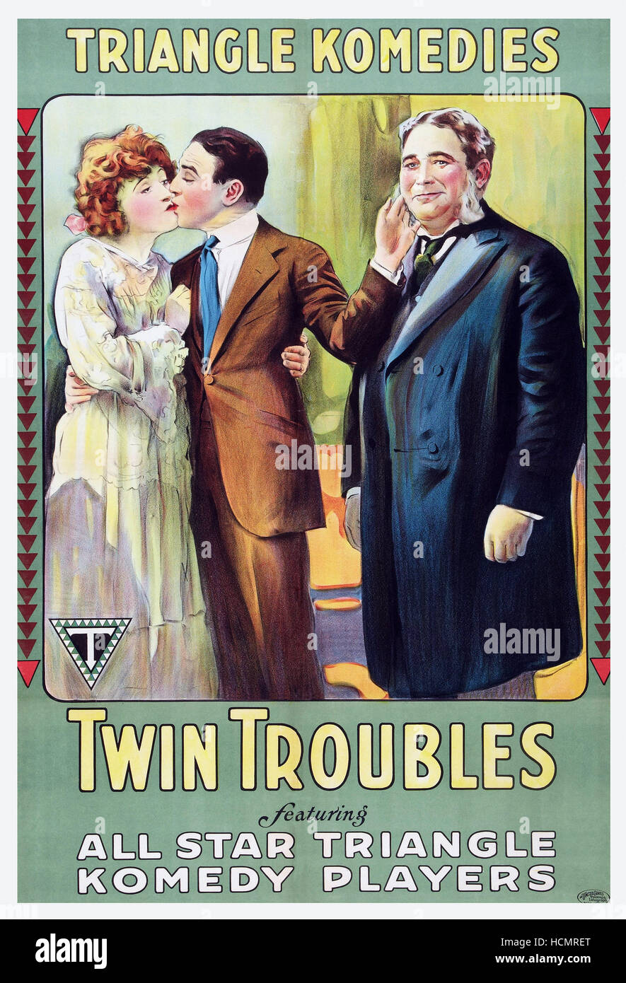 TWIN TROUBLES, US poster art, from left: Marie Manley, John Francis ...
