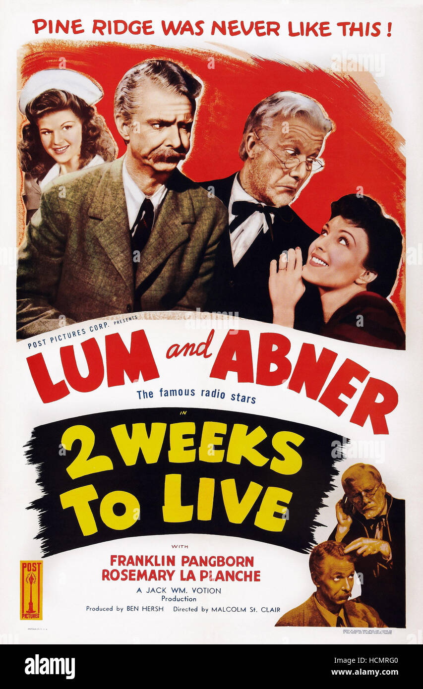 TWO WEEKS TO LIVE, (aka 2 WEEKS TO LIVE), US poster art, top from left ...