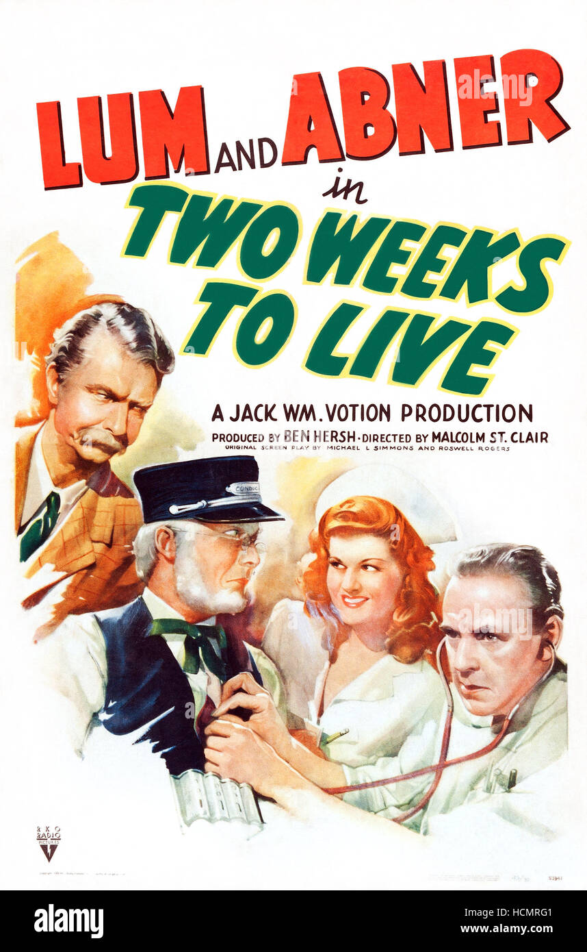 TWO WEEKS TO LIVE, (aka 2 WEEKS TO LIVE), US poster art, from left ...