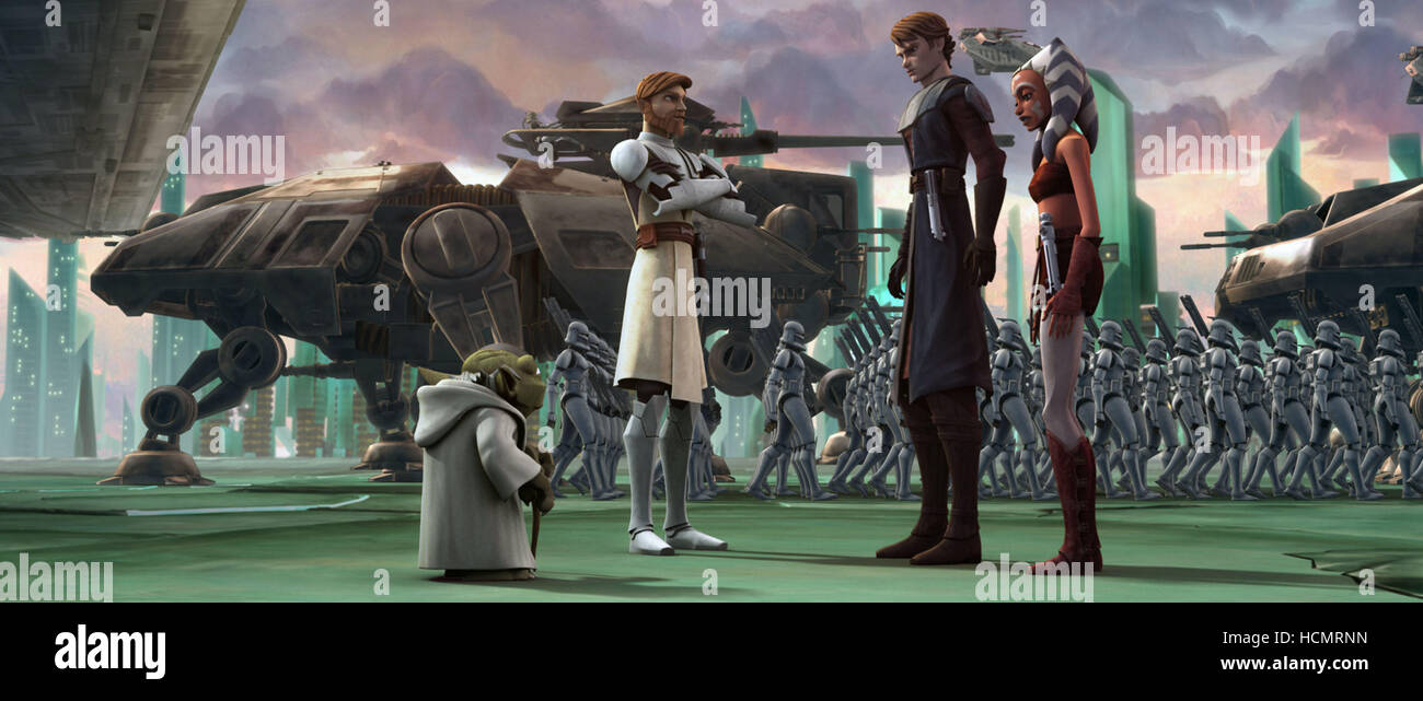 STAR WARS: THE CLONE WARS, from left: Yoda, Obi-Wan Kenobi, Anakin ...