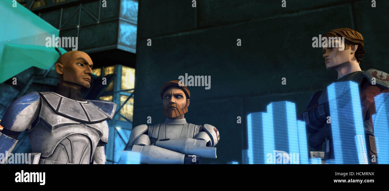 STAR WARS: THE CLONE WARS, from left: Captain Rex, Obi-Wan Kenobi ...