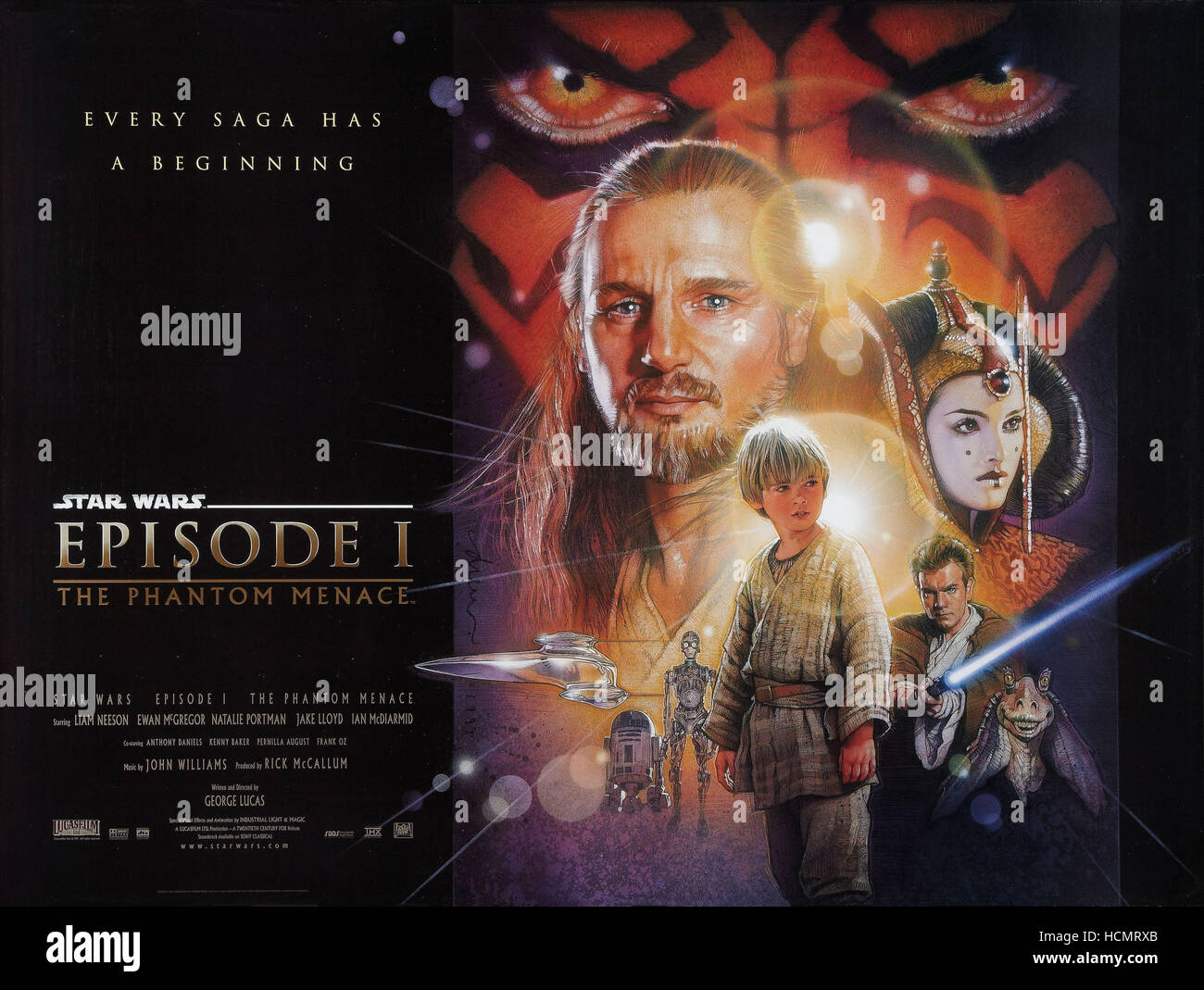 STAR WARS: EPISODE I - THE PHANTOM MENACE, US poster art, back from ...