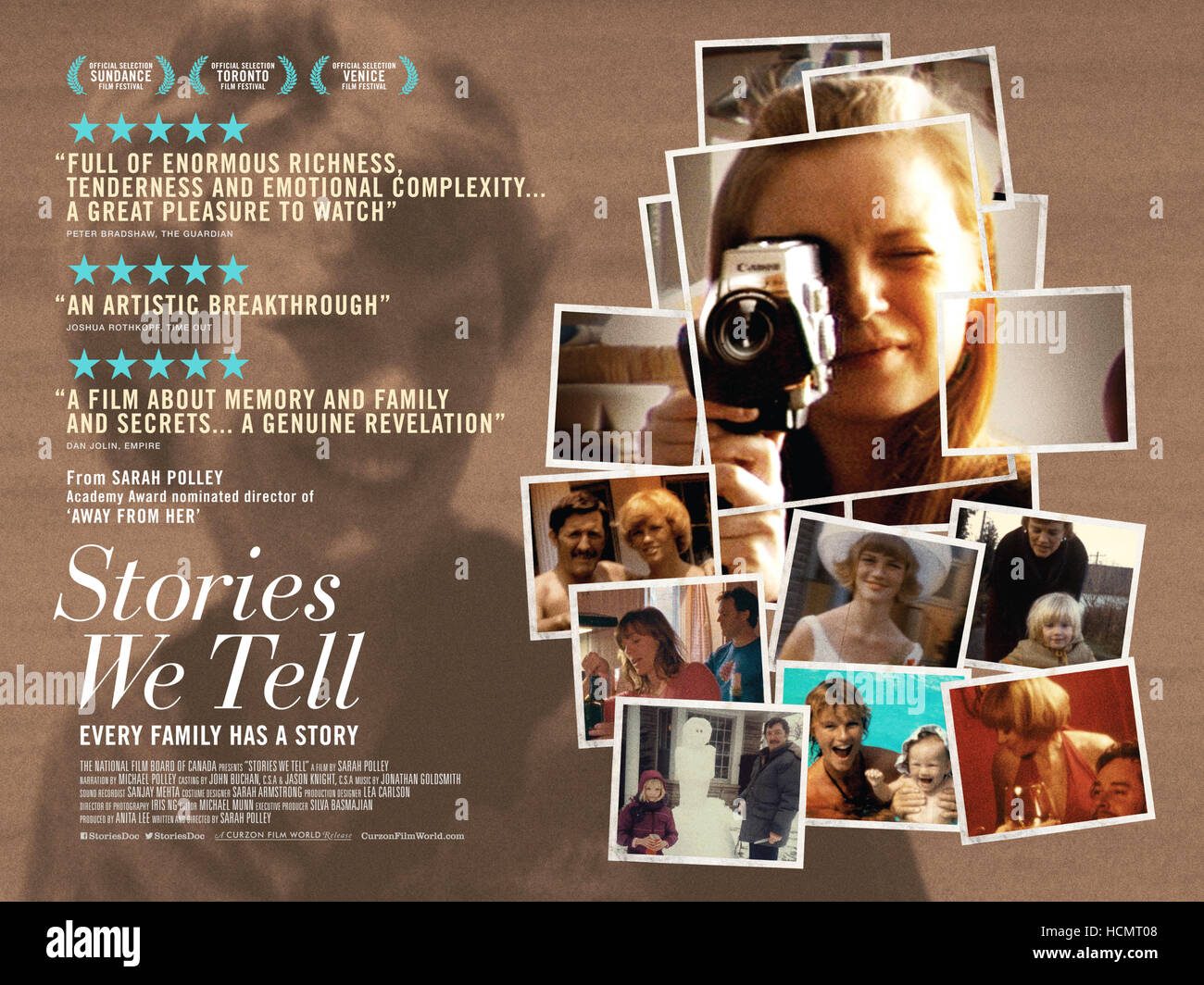 STORIES WE TELL, British poster art, Sarah Polley (holding camcorder ...