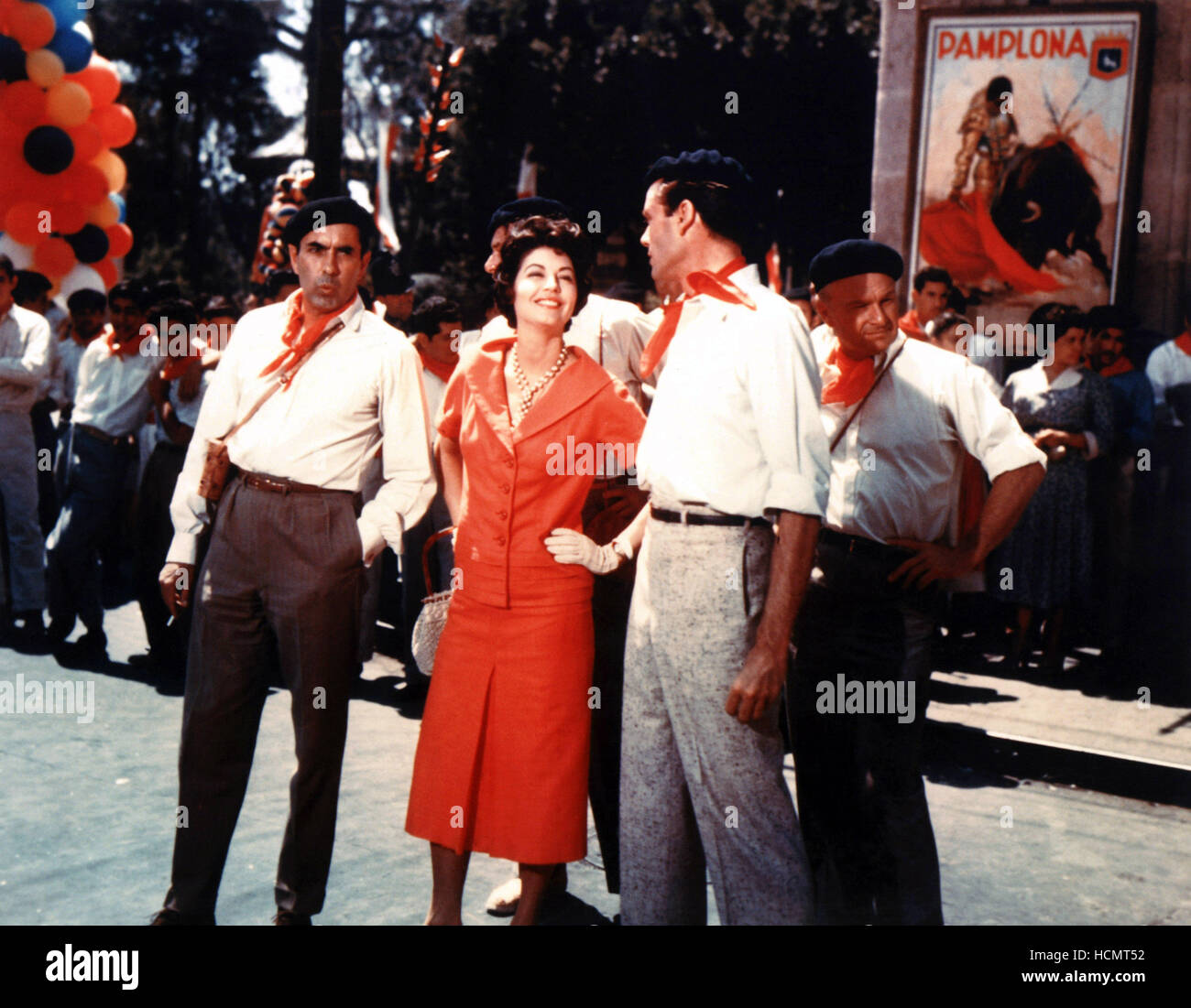 THE SUN ALSO RISES, from left: Tyrone Power, Ava Gardner, Mel Ferrer, Eddie Albert, 1957, TM ...