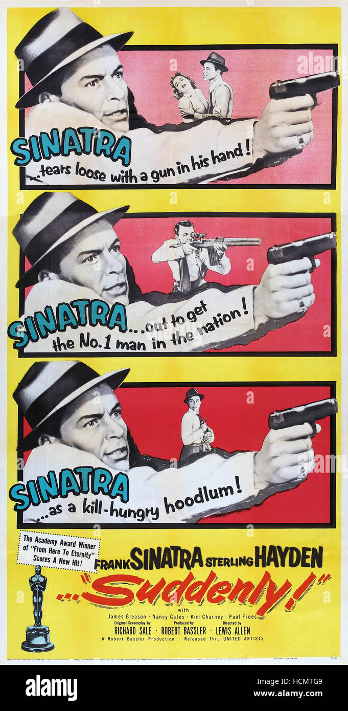 SUDDENLY, US poster, Frank Sinatra, 1954 Stock Photo - Alamy