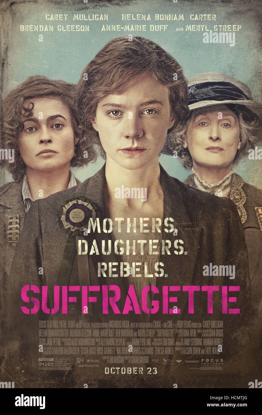 SUFFRAGETTE, US poster art, from left: Helena Bonham Carter, Carey ...