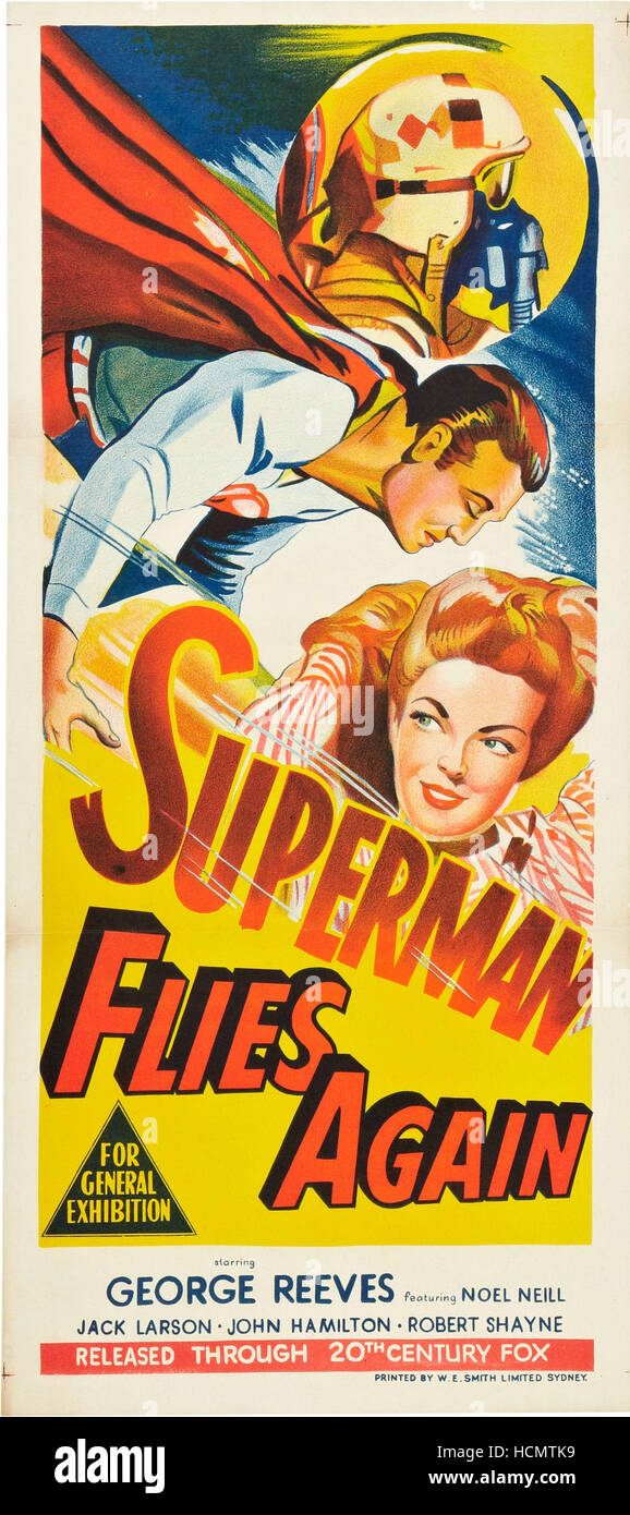 SUPERMAN FLIES AGAIN, l-r: George Reeves, Noel Neill on Australian ...