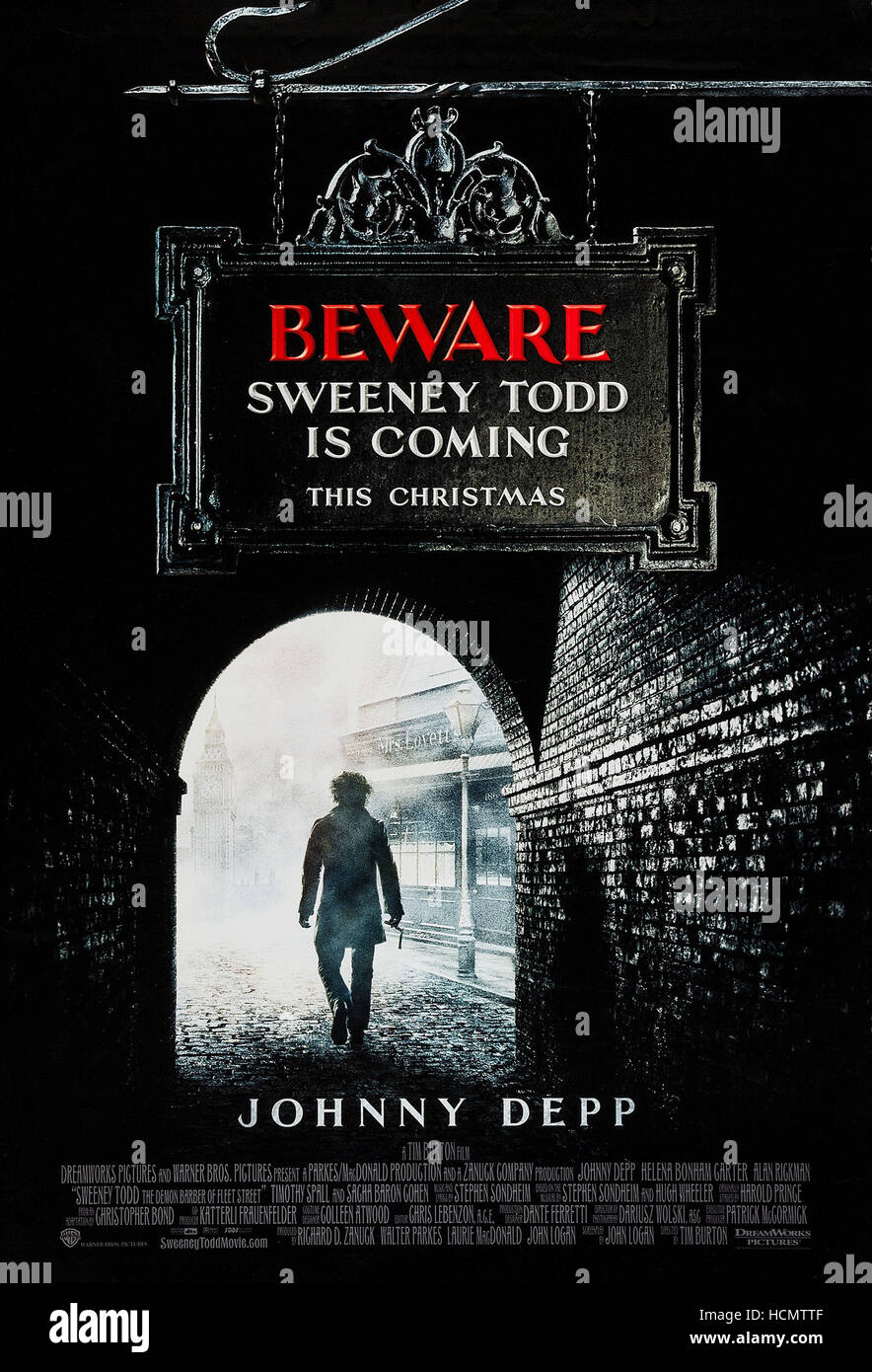 SWEENEY TODD: THE DEMON BARBER OF FLEET STREET, US advance poster art ...