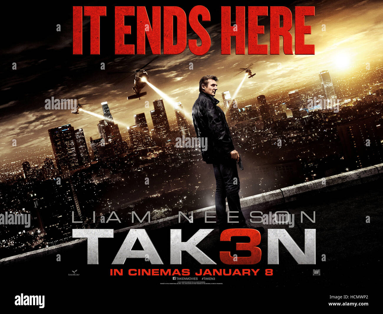 TAKEN 3, (aka TAK3N), British poster, Liam Neeson, 2015. TM and Copyright 20th Century Fox Film ...