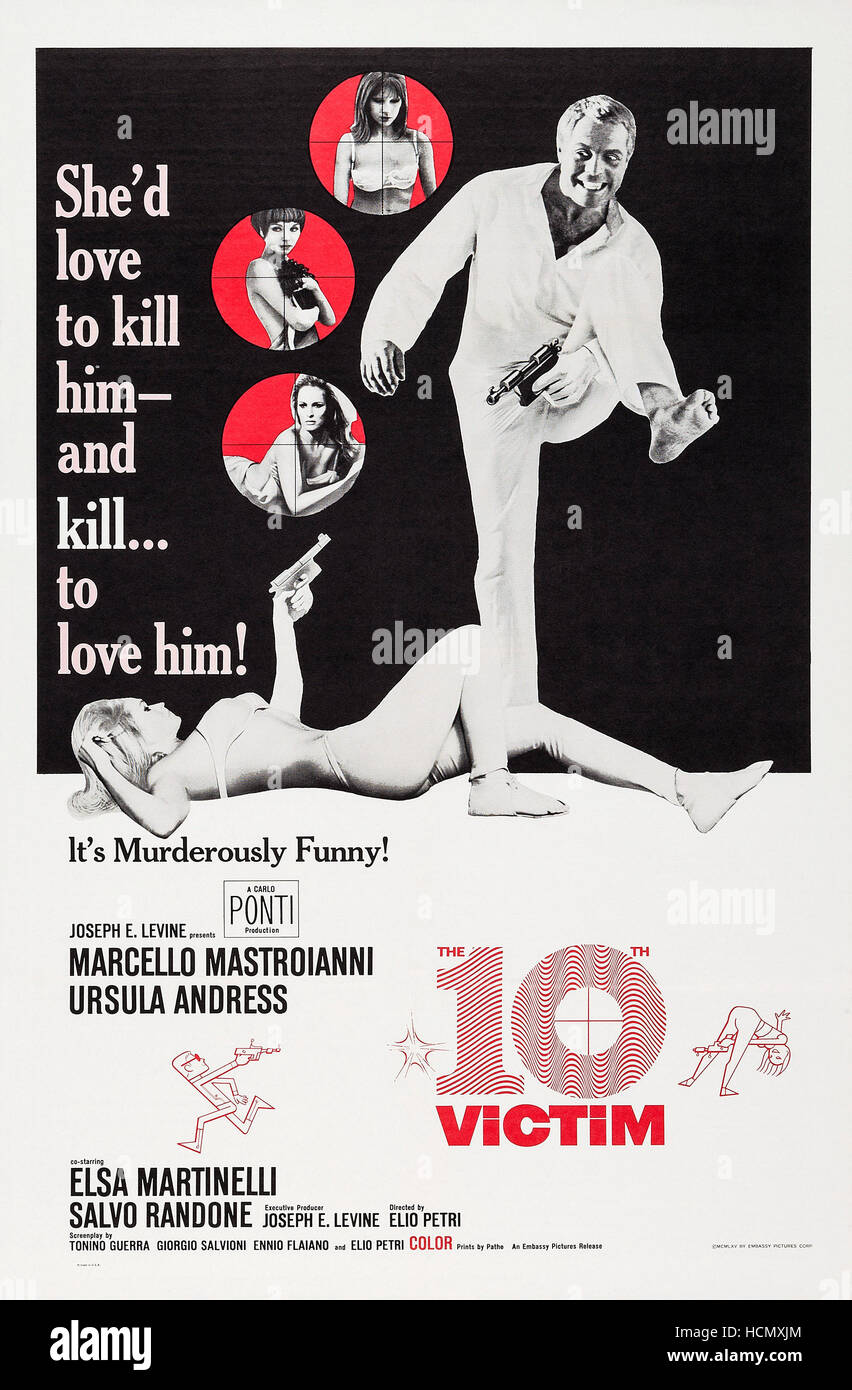THE 10TH VICTIM, (aka THE TENTH VICTIM, aka LA DECIMA VITTIMA), US ...