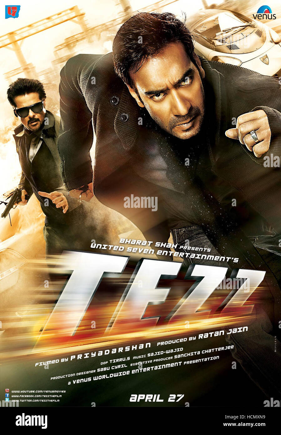 TEZZ, Indian poster art, from left: Anil Kapoor, Ajay Devgn, 2012 ...