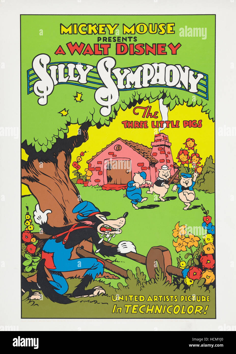 THREE LITTLE PIGS, US poster art, front: The Big Bad Wolf; back: The ...