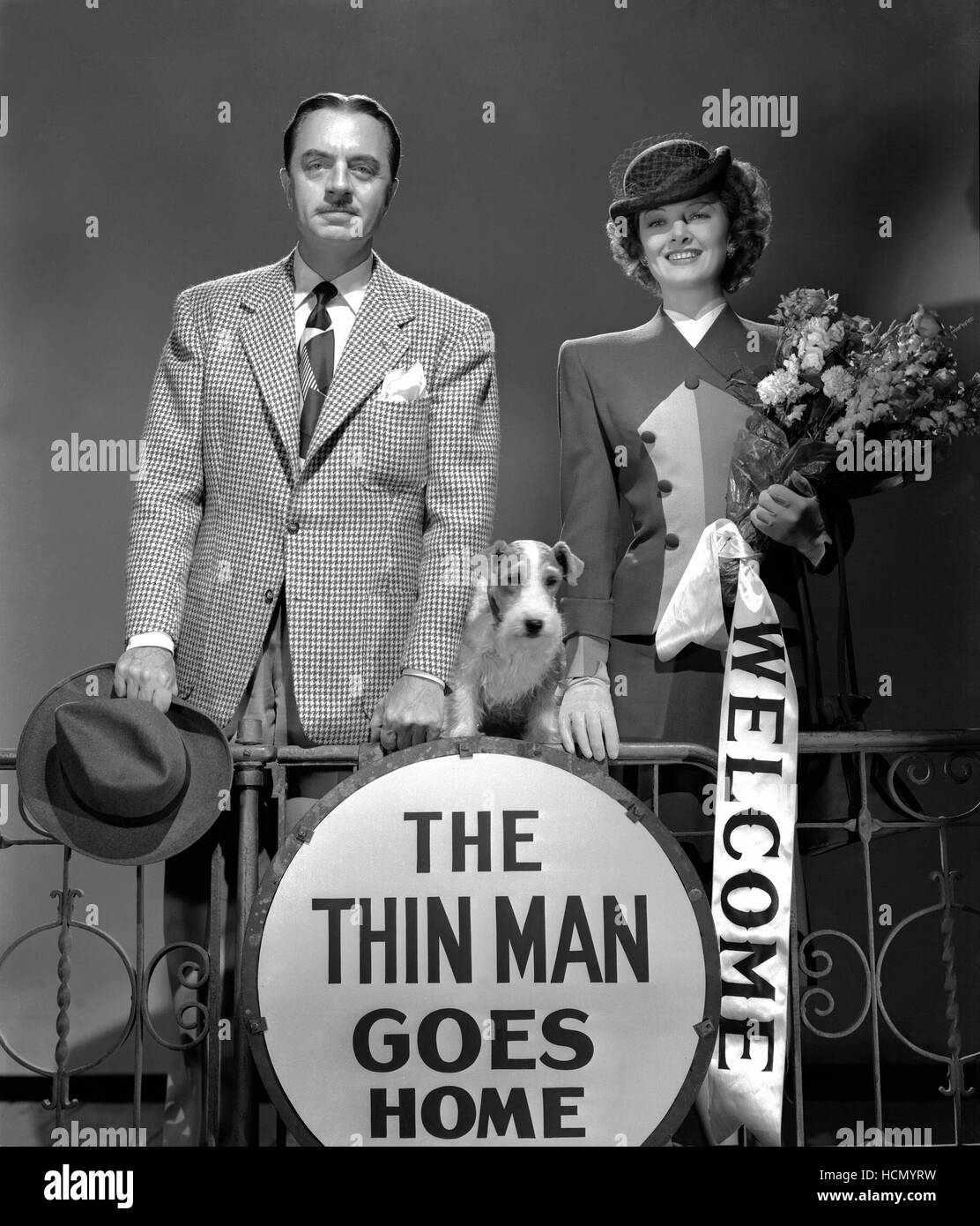 THE THIN MAN GOES HOME, William Powell, Asta the dog, Myrna Loy, 1944 ...