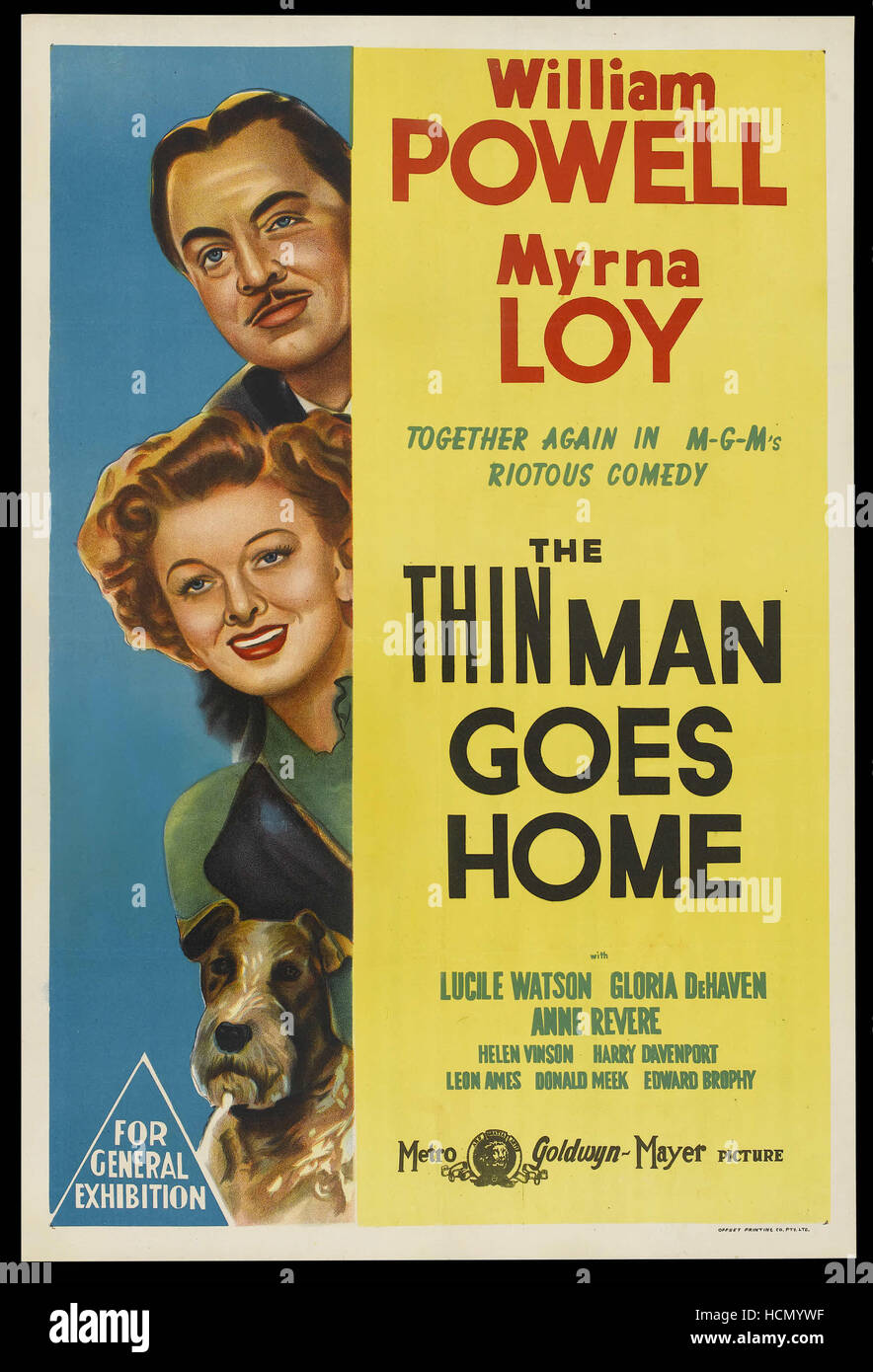 THE THIN MAN GOES HOME, from top: William Powell, Myrna Loy, Asta on ...