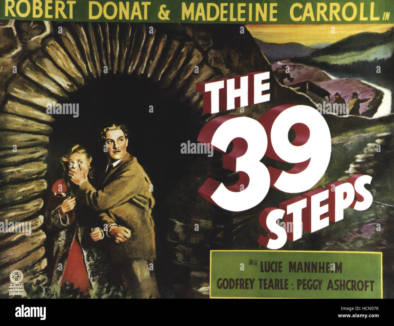THE 39 STEPS, from left: Madeleine Carroll, Robert Donat, 1935 Stock Photo - Alamy