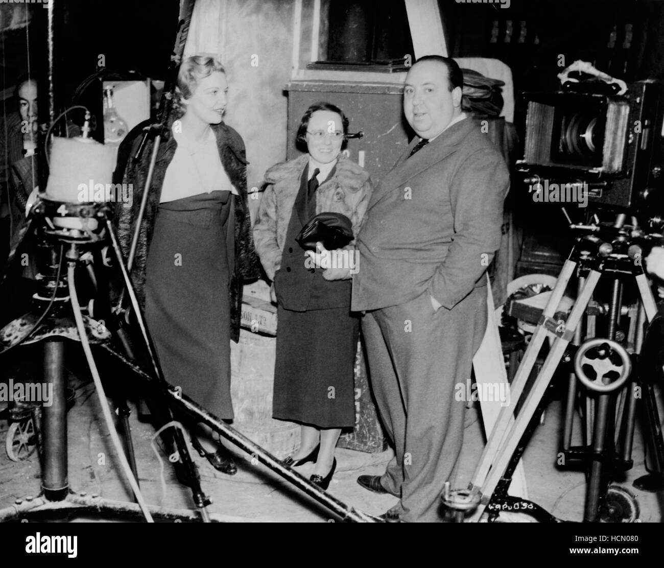THE 39 STEPS, from left: Madeleine Carroll, Alma Reville, director ...