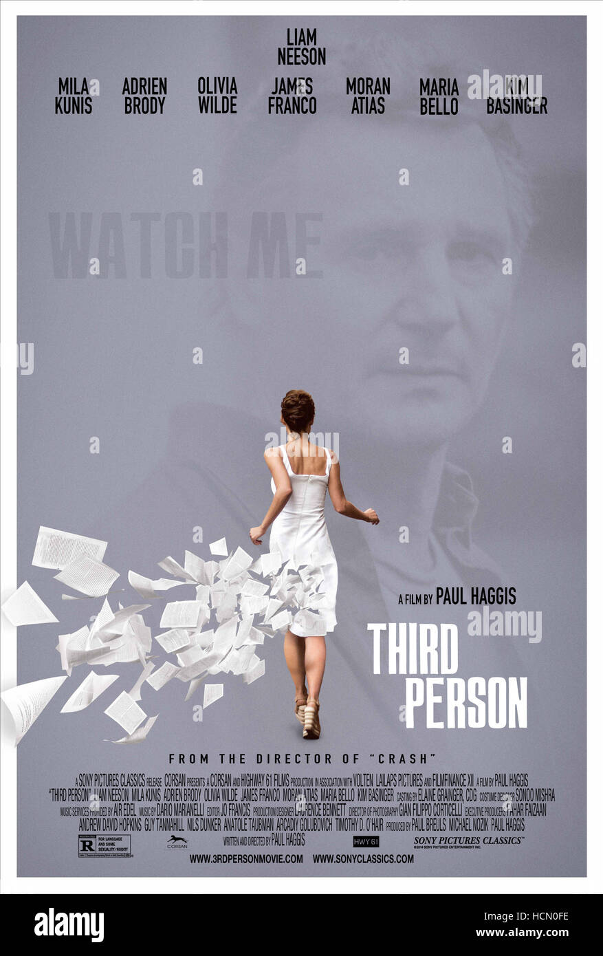 THIRD PERSON, background: Liam Neeson, foreground: Mila Kunis on Us ...