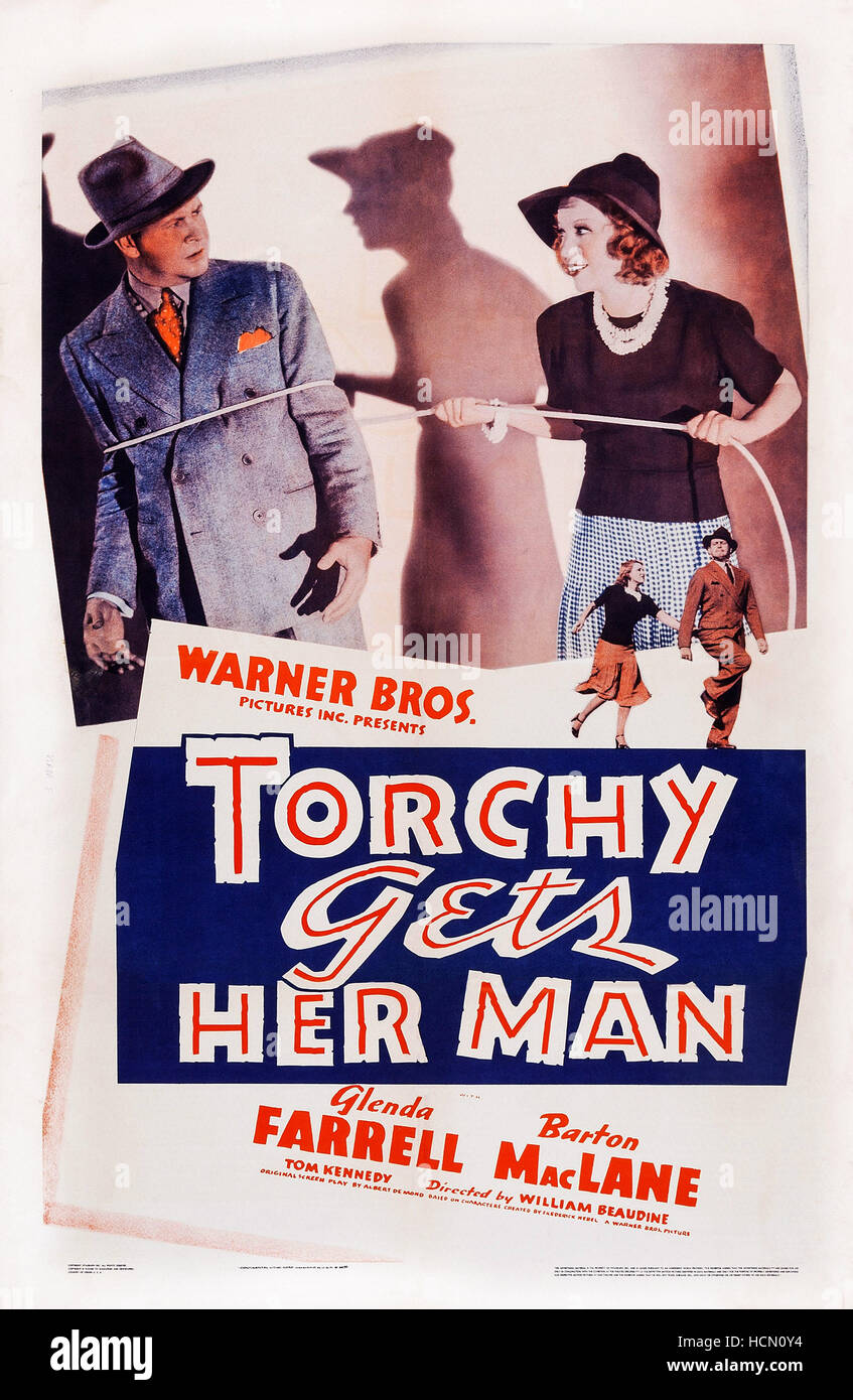 TORCHY GETS HER MAN, US poster art, from left: Barton MacLane, Glenda ...