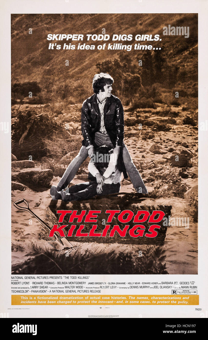 THE TODD KILLINGS, US poster art, Robert F. Lyons, 1972 Stock Photo - Alamy