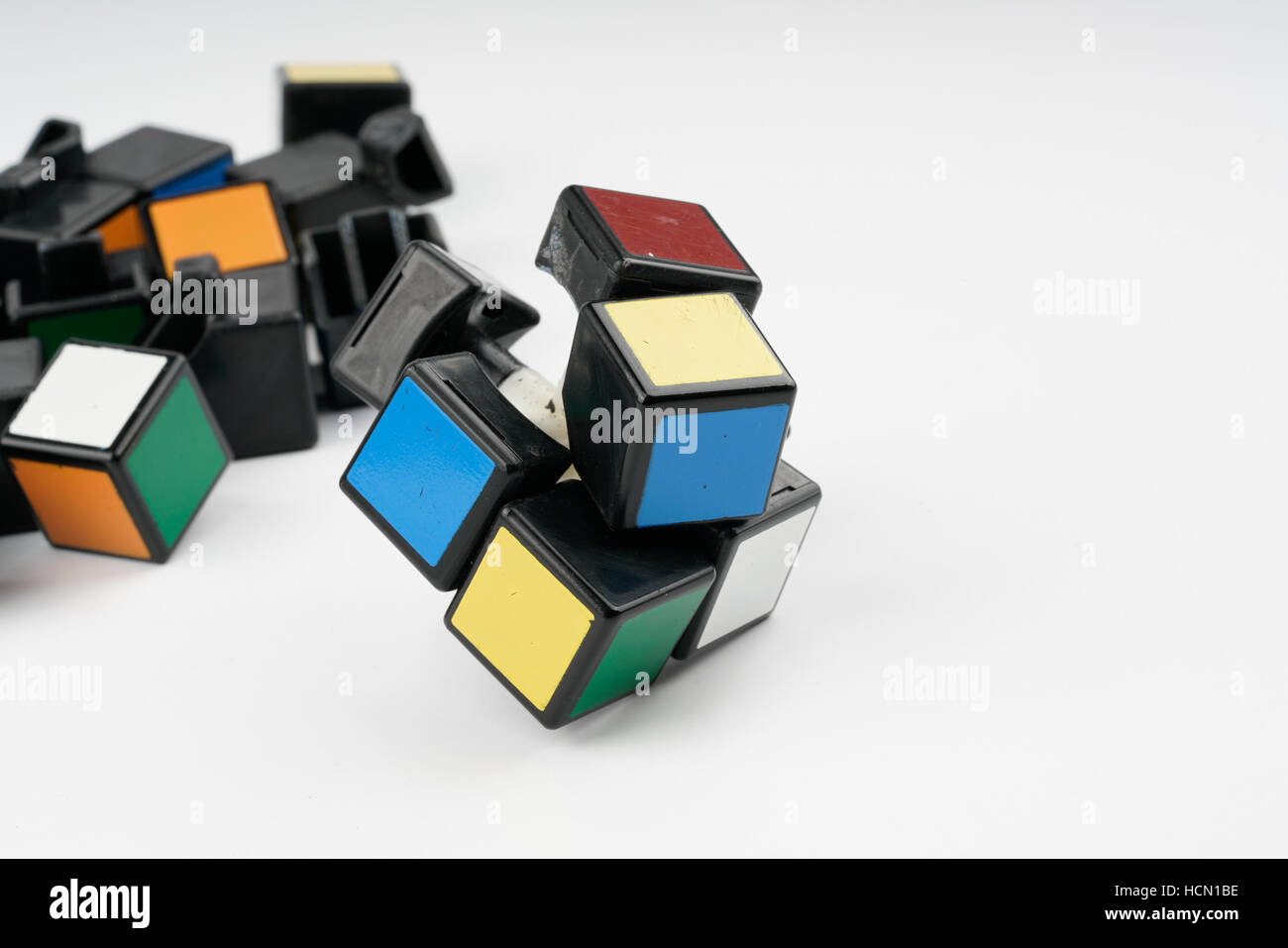 Broken puzzle with white background. Give up concept Stock Photo - Alamy
