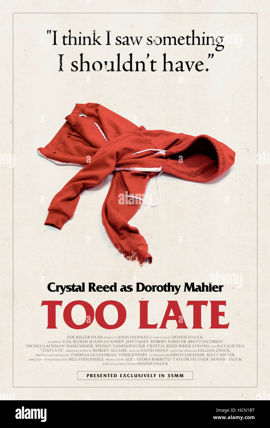 TOO LATE, poster, 2015. © Vanishing Angle /Courtesy Everett Collection ...