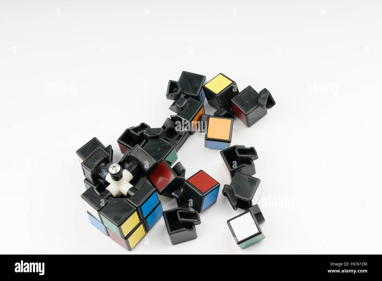 Broken puzzle with white background. Give up concept Stock Photo - Alamy