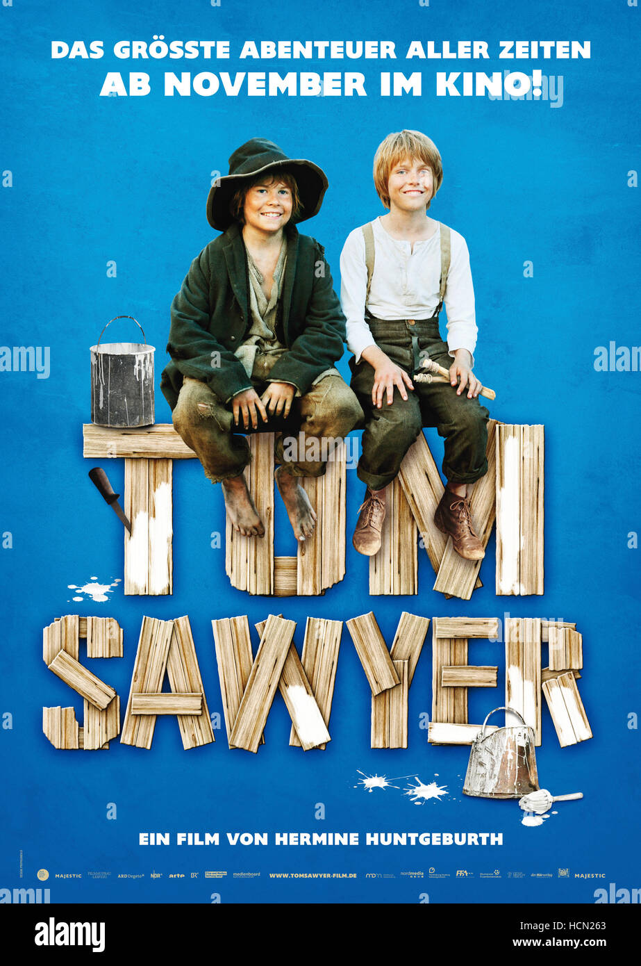 TOM SAWYER, German poster art, Leon Seidel, Louis Hofmann, 2011. ©Beta ...
