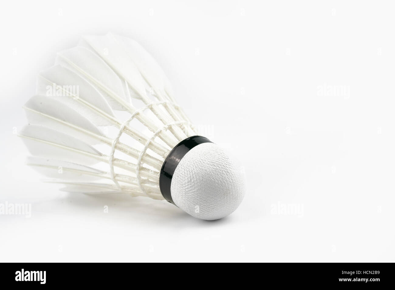 Shuttlecock with white background Stock Photo - Alamy