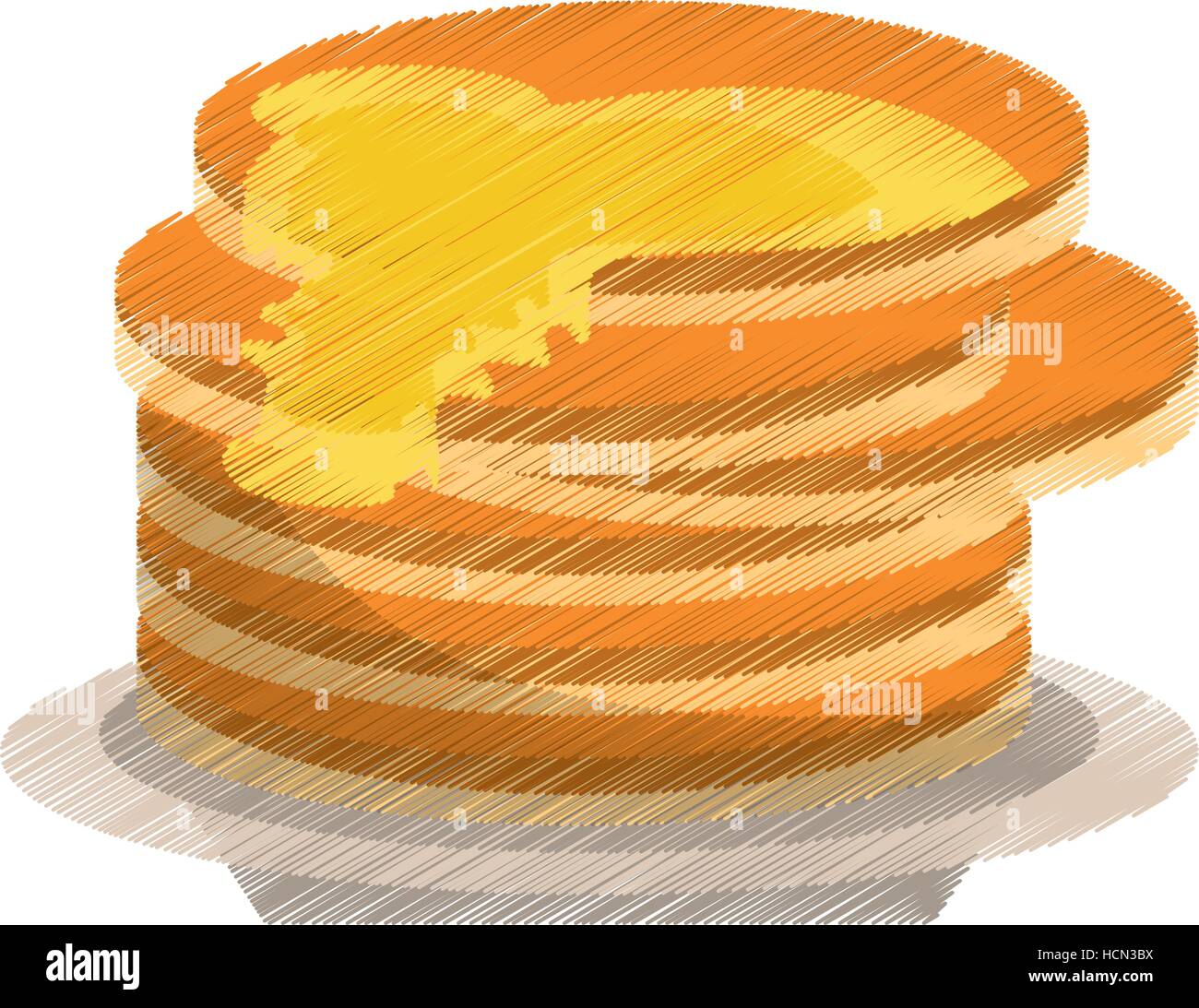 colored delicious pancakes maple syrup Stock Vector Image & Art - Alamy