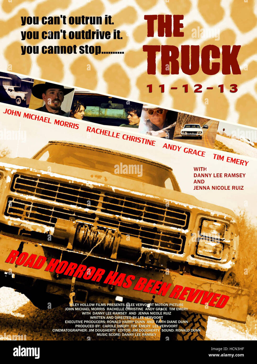 THE TRUCK, US poster art, Andy Grace (left), Rachelle Christine (in car ...